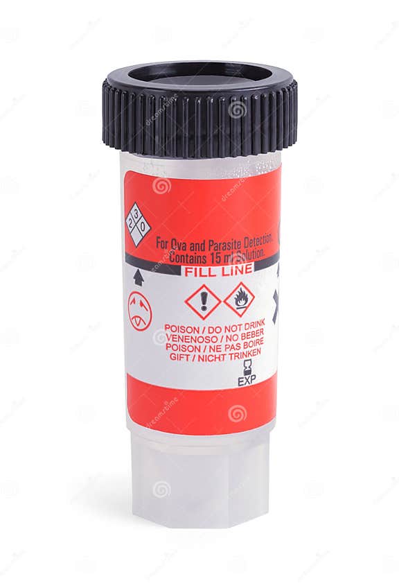 Stool Sample Container stock image. Image of vial, medical - 136328935