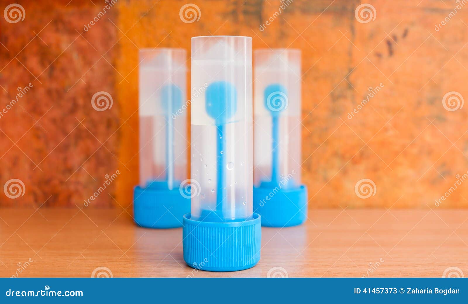 Stool Sample Jars with Transport Medium Stock Image - Image of ...