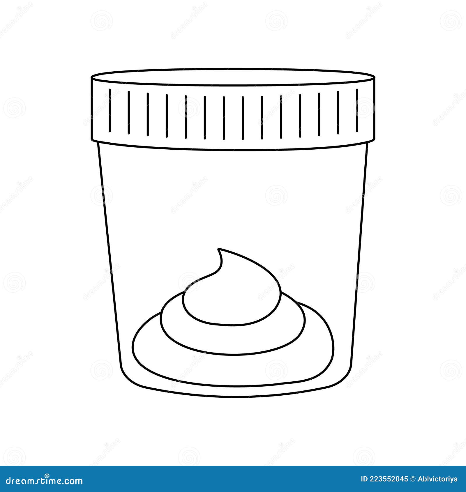 Stool Sample Outline Icon. Plastic Cups Full with Fecal Analysis Stock ...