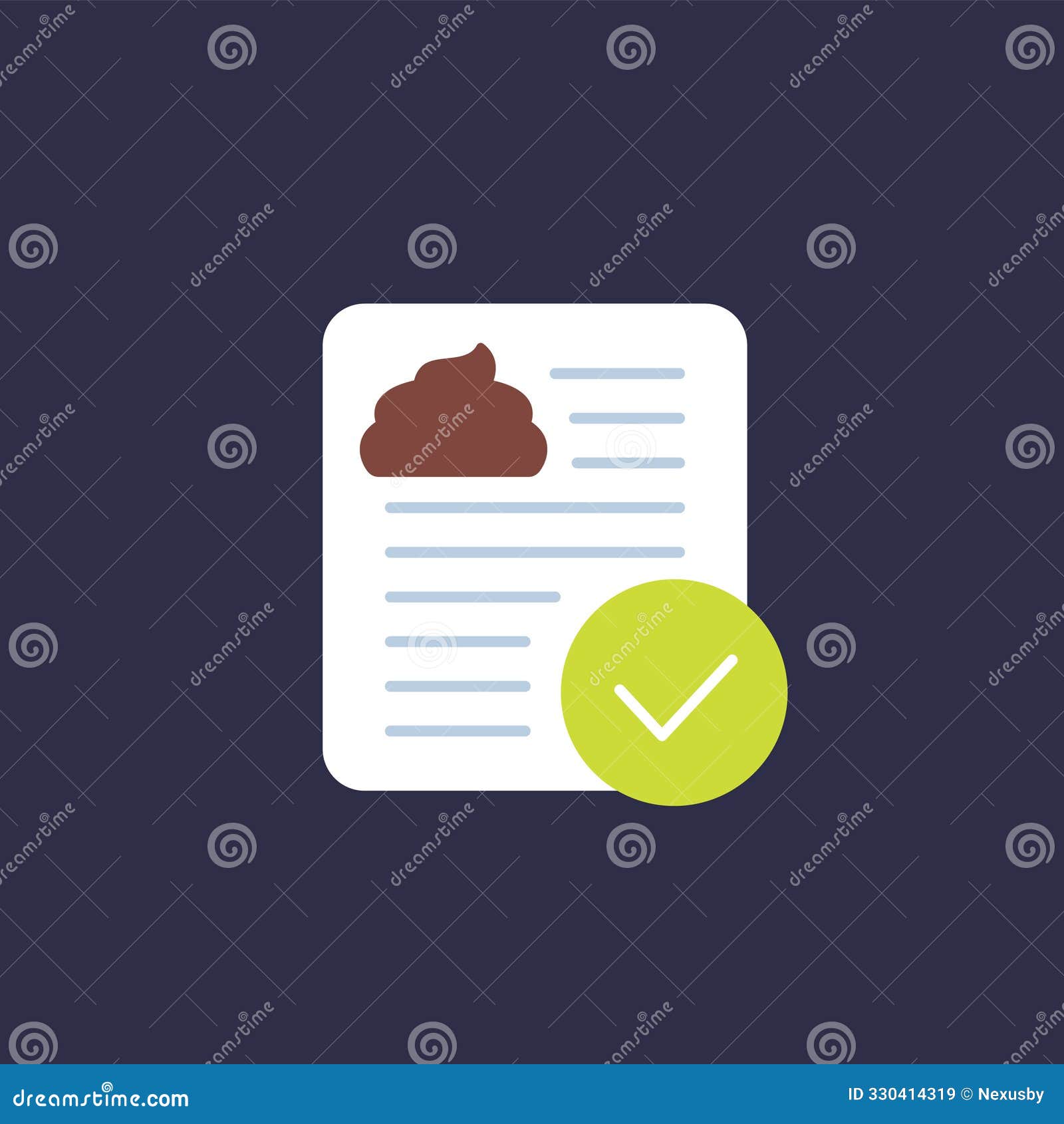 Stool Test Icon with a Check Mark Stock Vector - Illustration of cancer ...