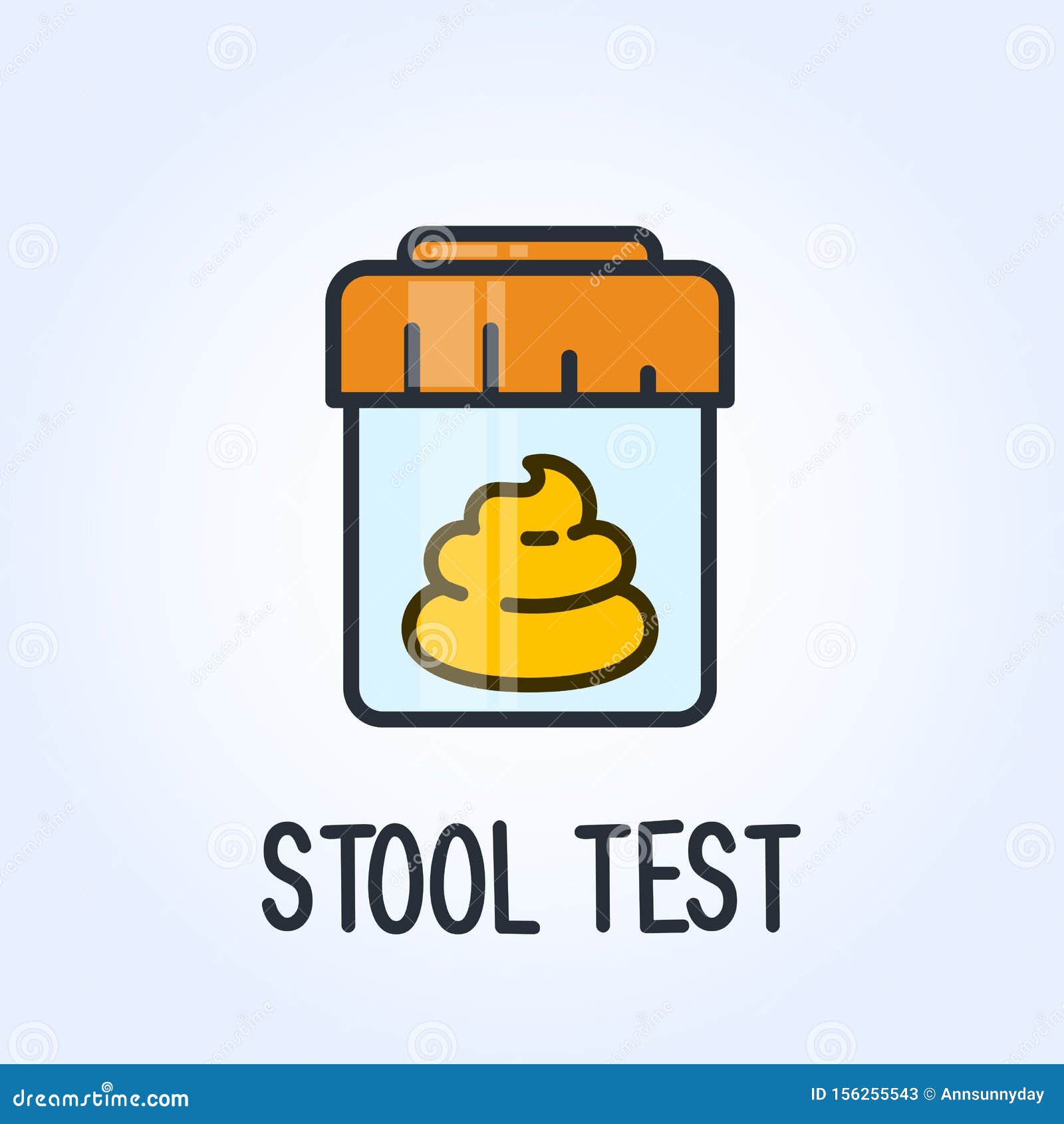 Stool Test Icon - Laboratory Testing Service of Excrement, Medical ...