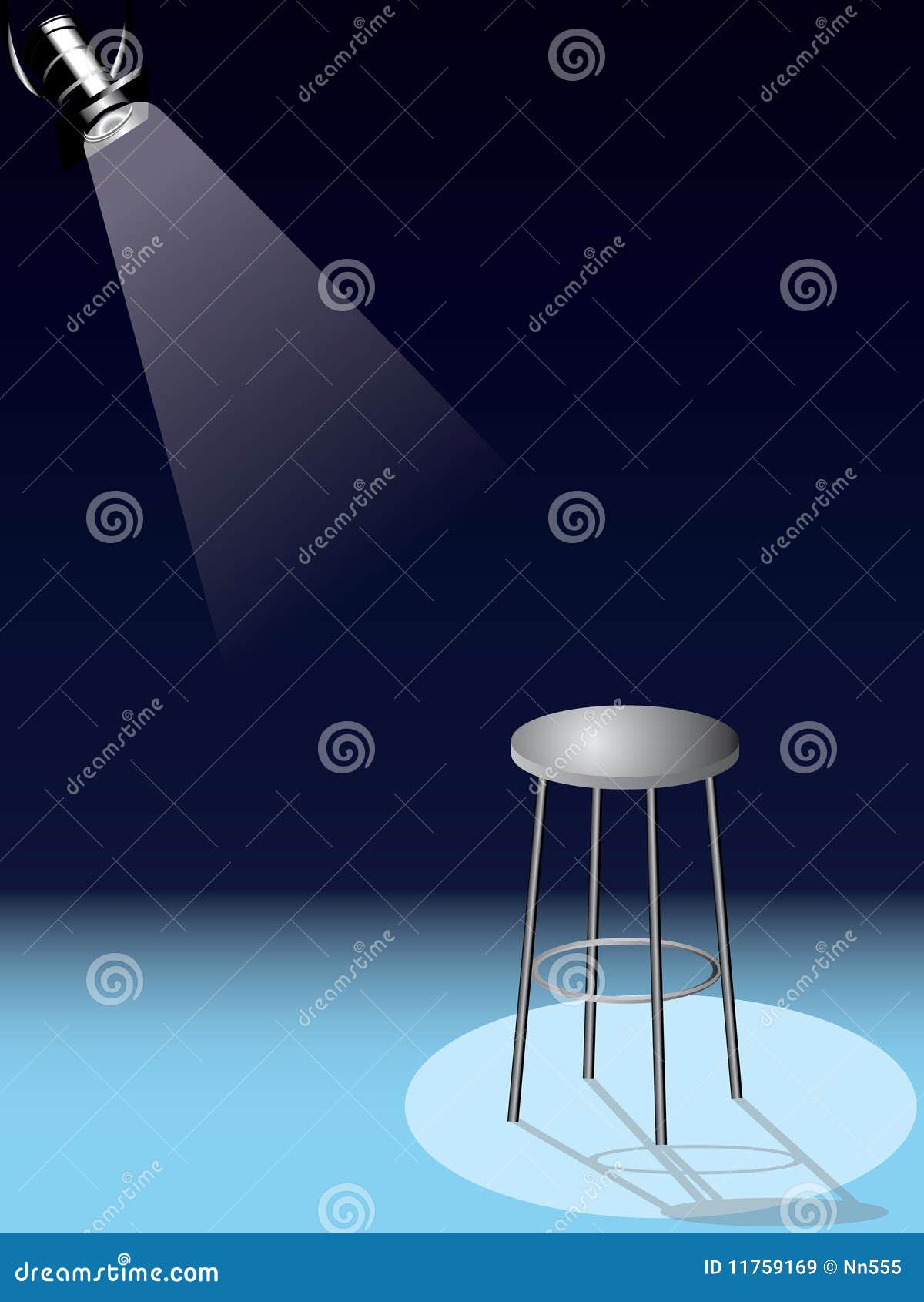 Stool Under Spotlight Vector | CartoonDealer.com #11759169