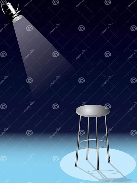 Stool Under Spotlight Vector Stock Vector - Illustration of broadway ...