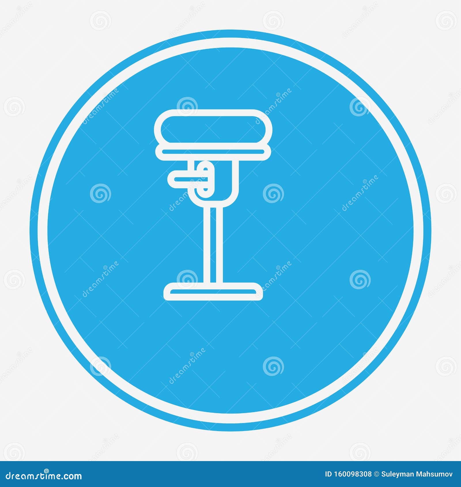 Stool Vector Icon Sign Symbol Stock Illustration - Illustration of ...