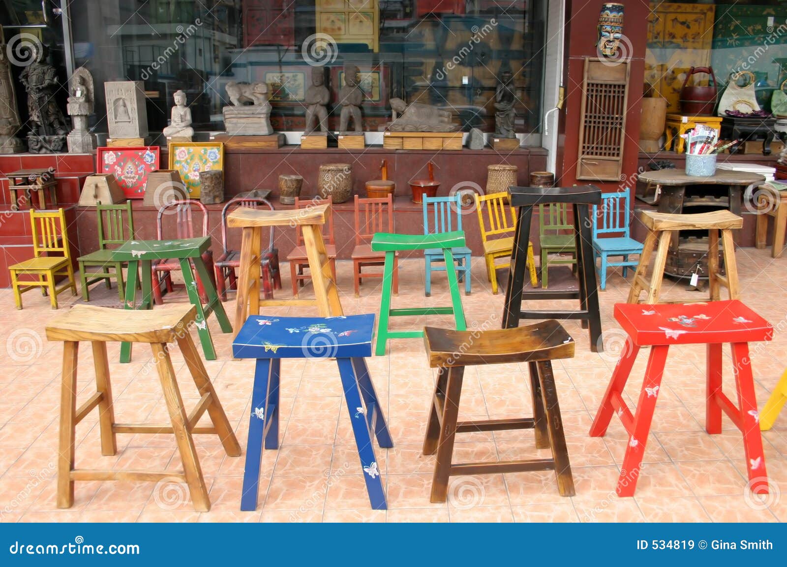 Stools and chairs editorial stock image. Image of place - 534819