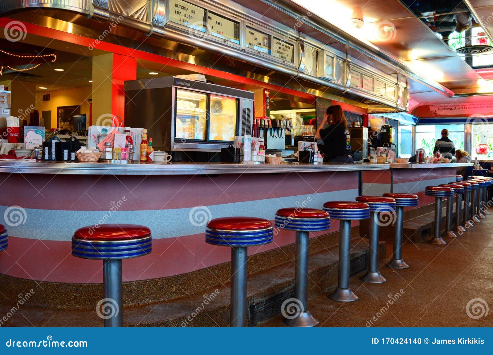 Classic Diner Billboard In Kingman, Arizona Editorial Photo ...