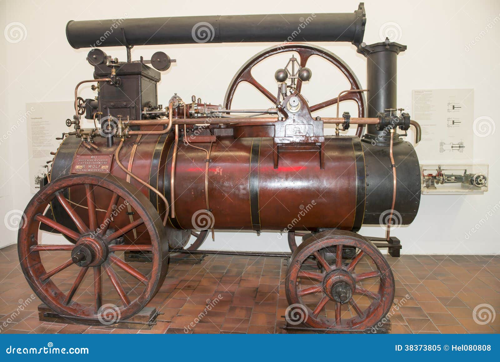 Stoom Locomobile Duits Museum München Redactionele Afbeelding - Image ...