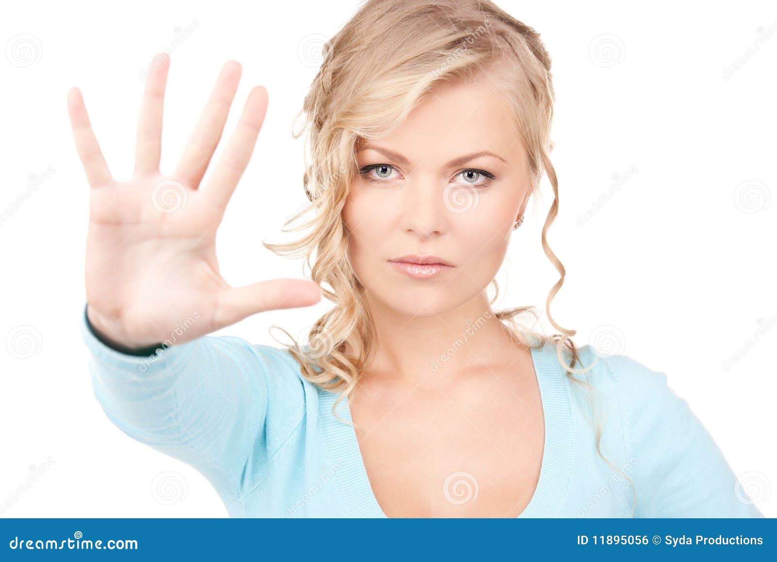 Stop! stock photo. Image of pretty, decline, denial, hand - 11895056