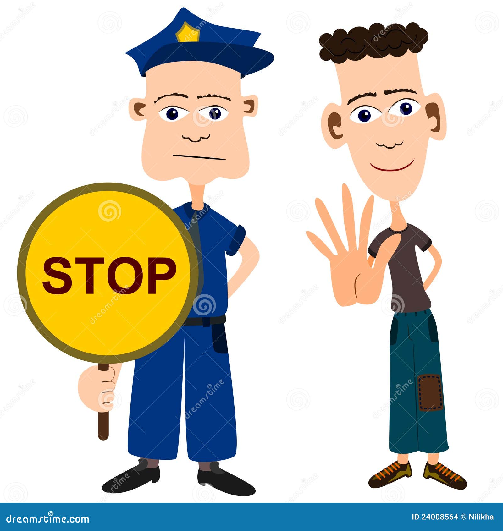 Stop stock illustration. Illustration of sign, male, halt - 24008564