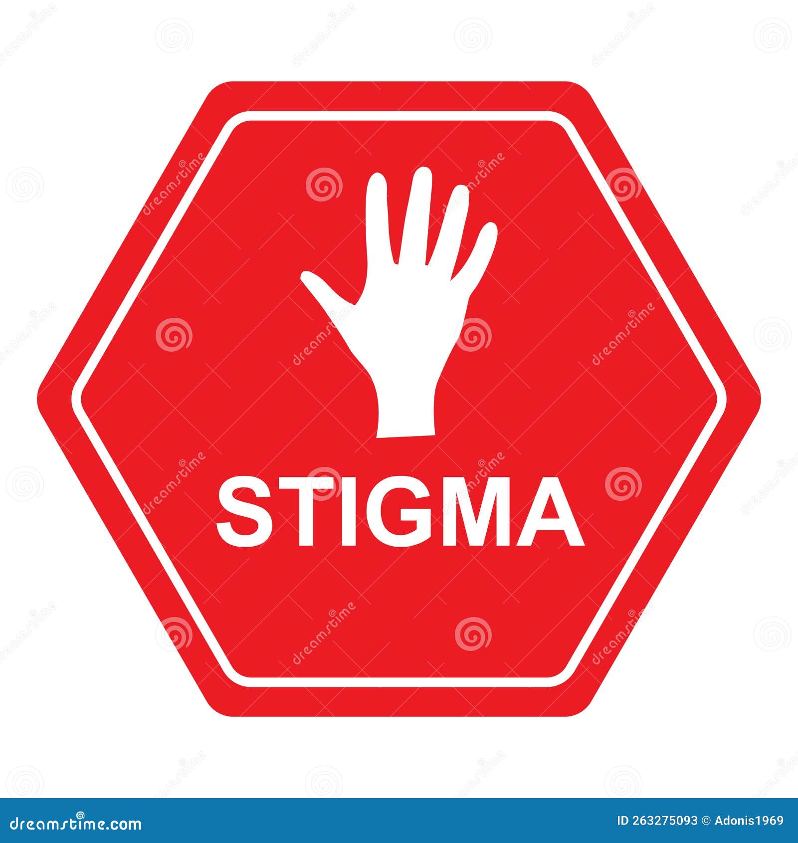 Stigma Traffic Sign on White Stock Illustration - Illustration of ...