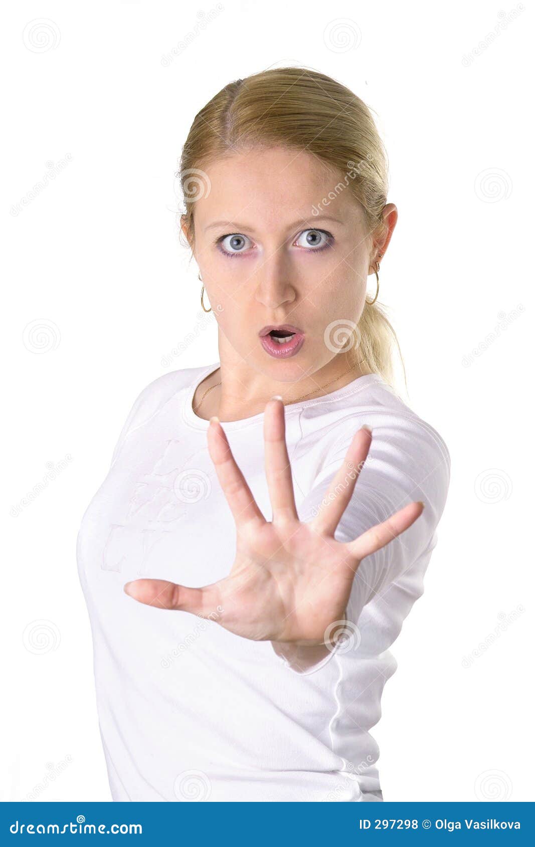 Stop stock photo. Image of beautiful, expression, forbid - 297298