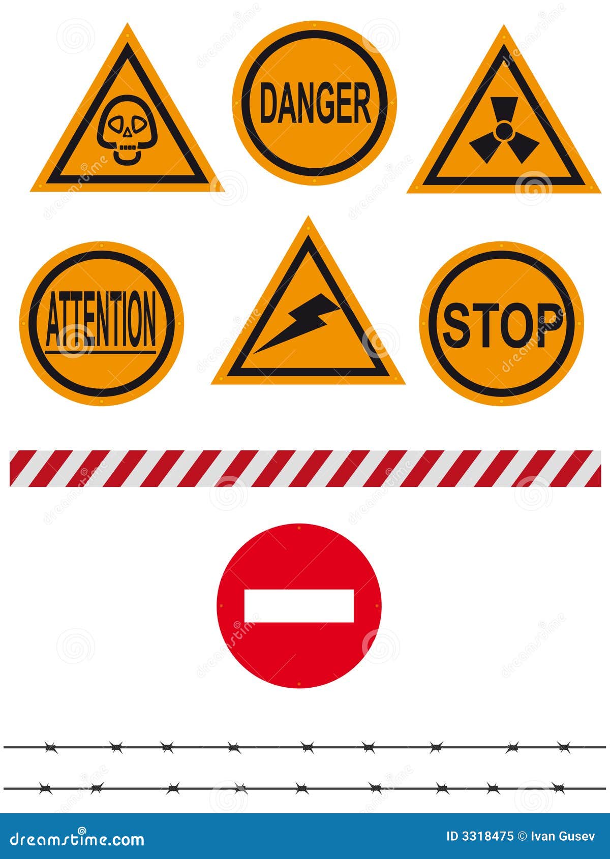 Interdiction Stop Symbol Isolated - 3d Rendering Stock Image ...