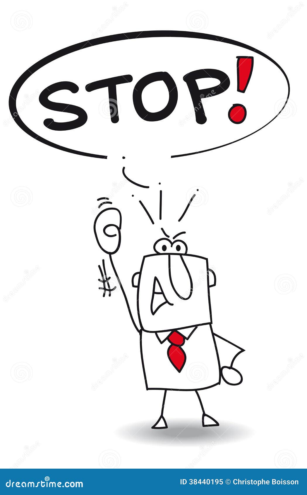 Stop stock vector. Illustration of doodle, scream, businessman - 38440195