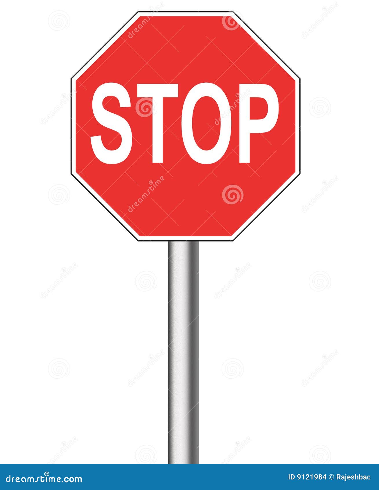 Stop stock illustration. Illustration of sign, traffic - 9121984