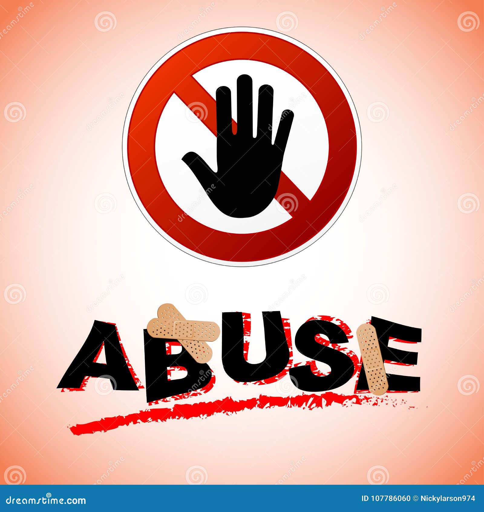 Stop Abuse Hand Drawn Illustration With Cartoon Couple | CartoonDealer ...