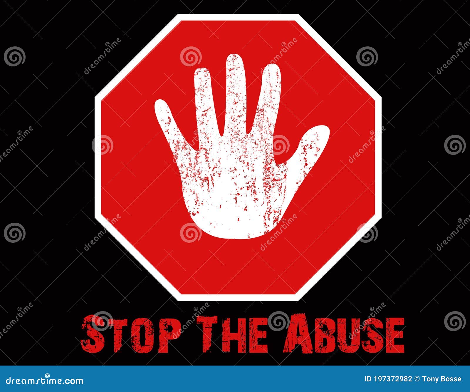 Stop the Abuse Illustration Stock Illustration - Illustration of ...