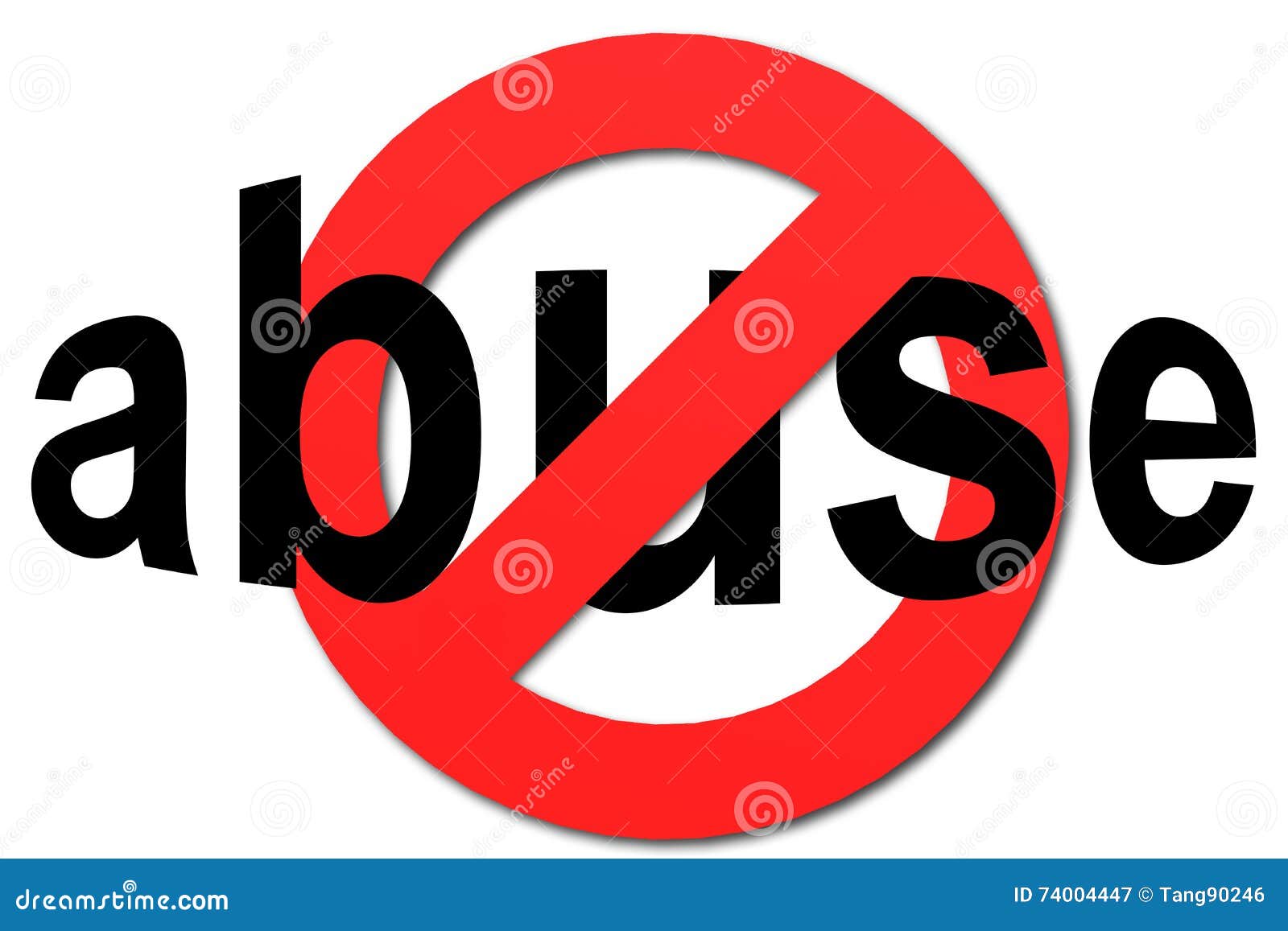Stop abuse sign in red stock illustration. Illustration of childhood ...