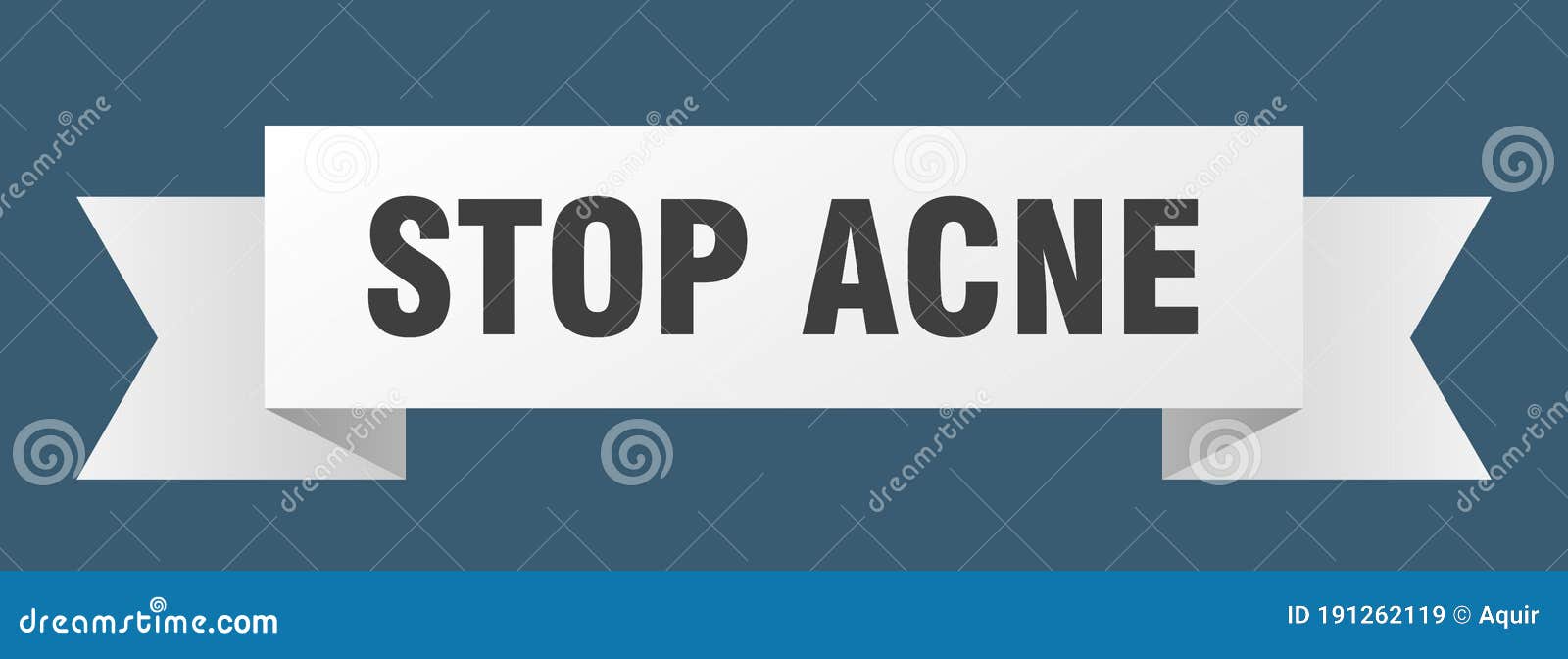 Stop acne ribbon. stock vector. Illustration of isolated - 191262119