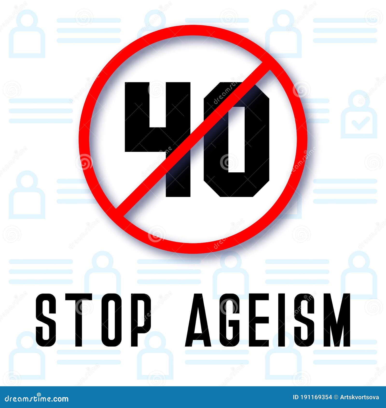 Stop Ageism. and Age Discrimination in Workplace. Stop Negative Age ...