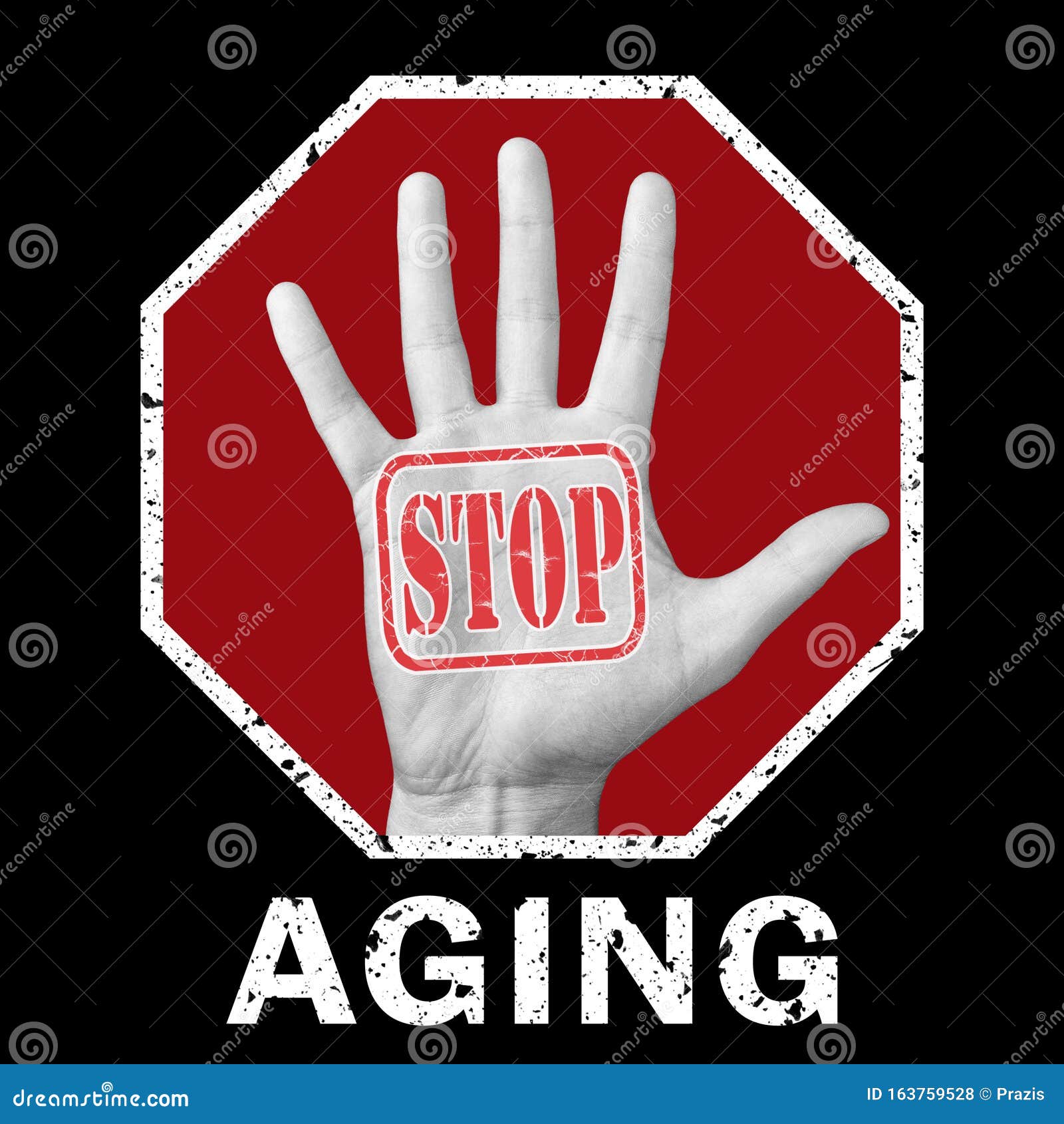 Stop Aging Conceptual Illustration. Global Social Problem Stock Photo ...