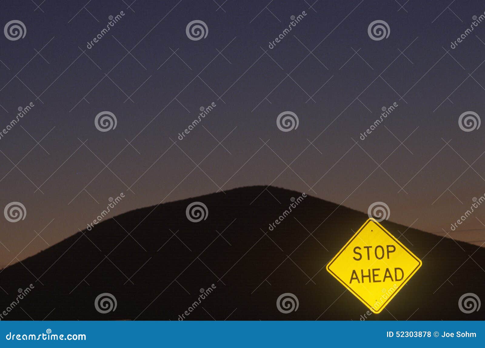 Stop Ahead Warning Sign Royalty-Free Stock Photo | CartoonDealer.com ...