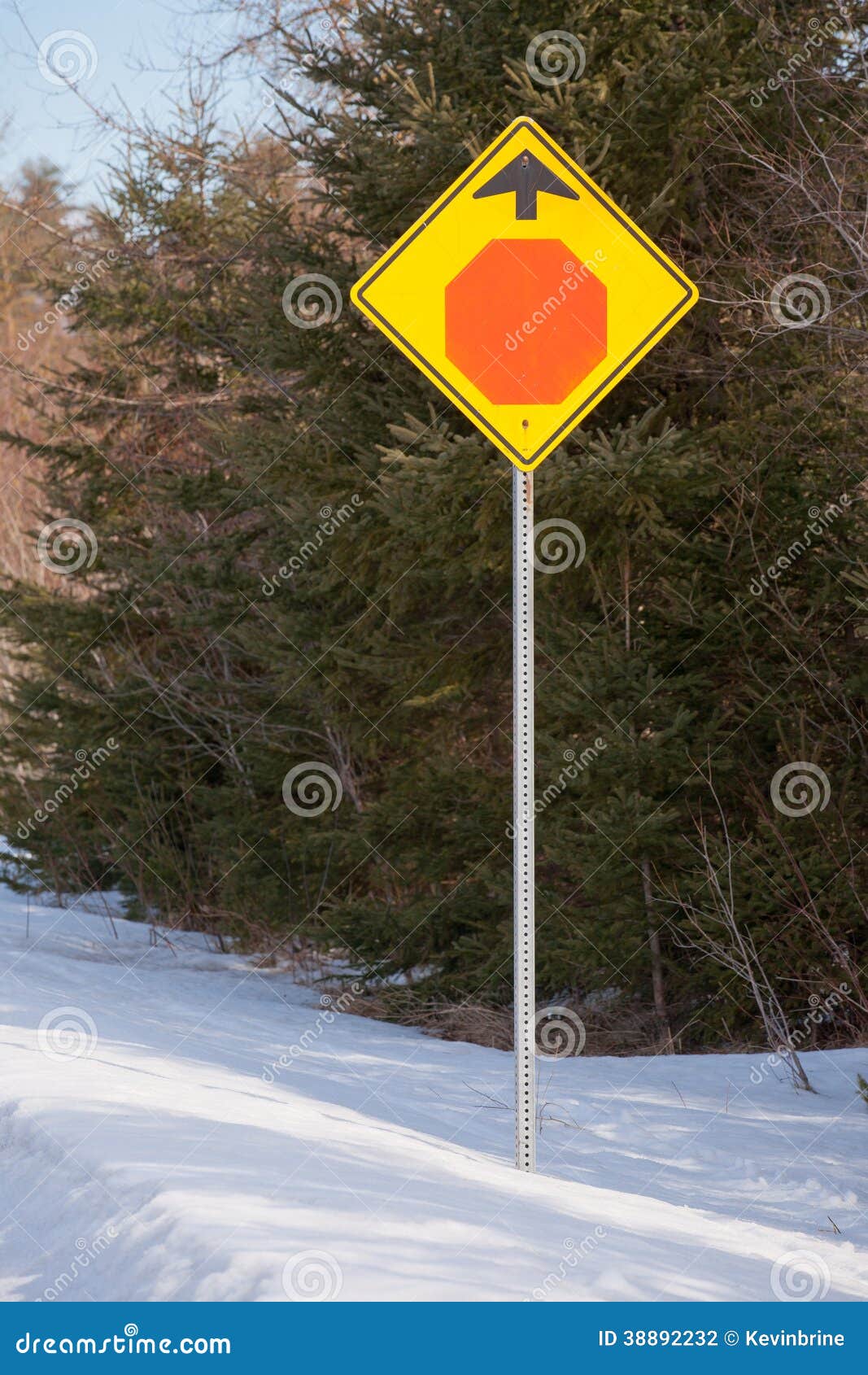 Stop Ahead Road Sign