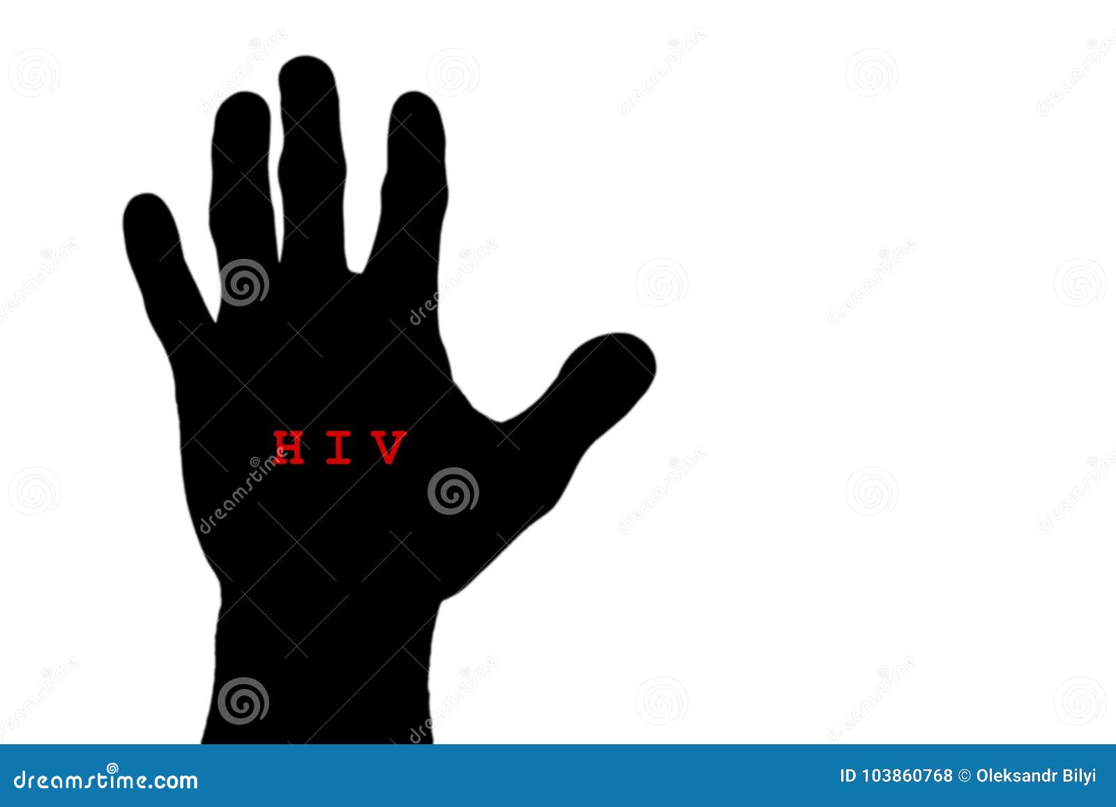 Stop AIDS Concept, Isolated Stop AIDS, SIDA Written on Hand Stock ...