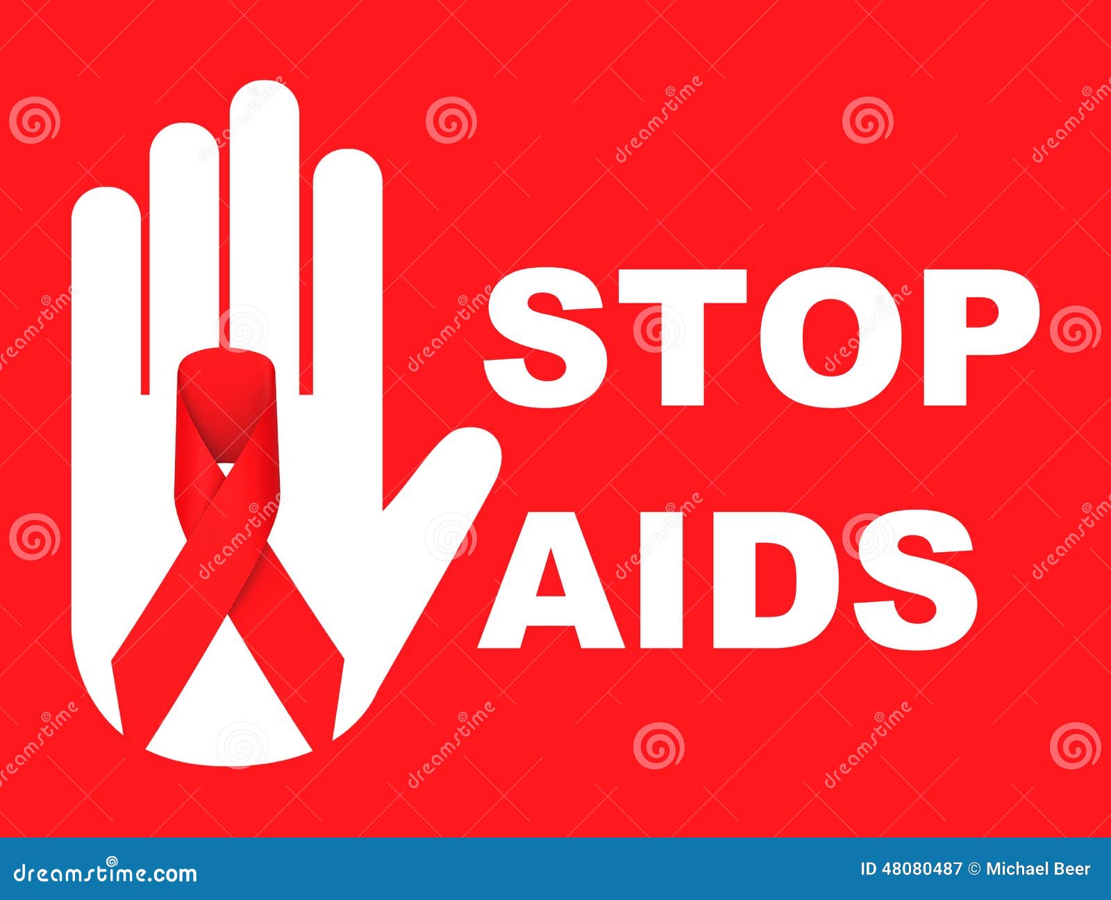 Stop HIV And AIDS, Promotional Image, Prevention, English, Isolated ...