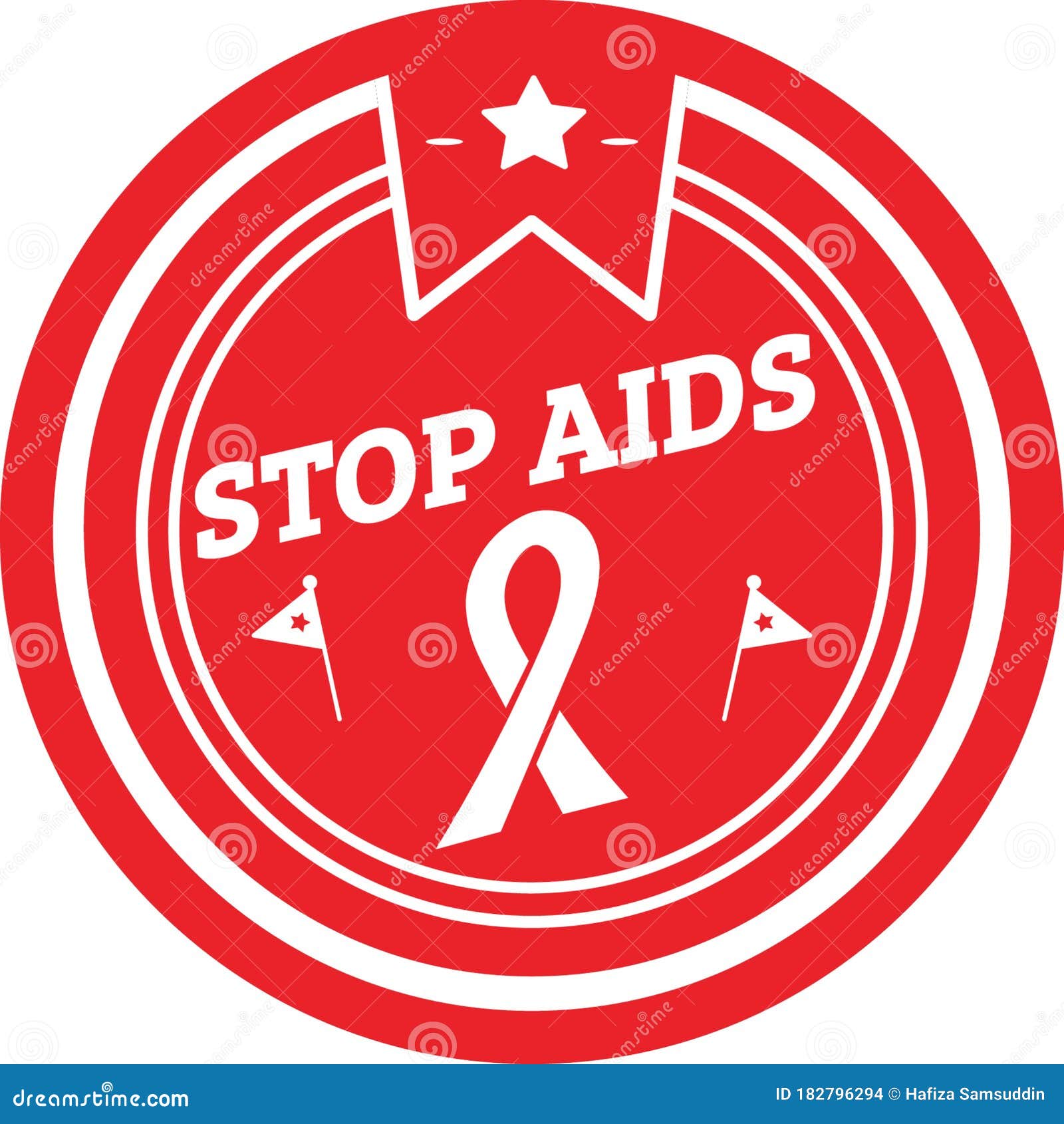 Stop aids design stock vector. Illustration of awareness - 182796294