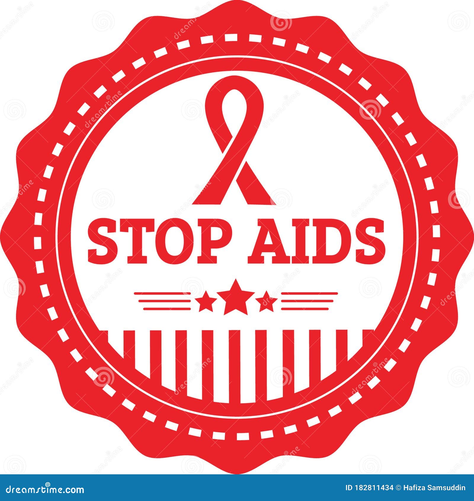 Stop aids design stock vector. Illustration of insignia - 182811434