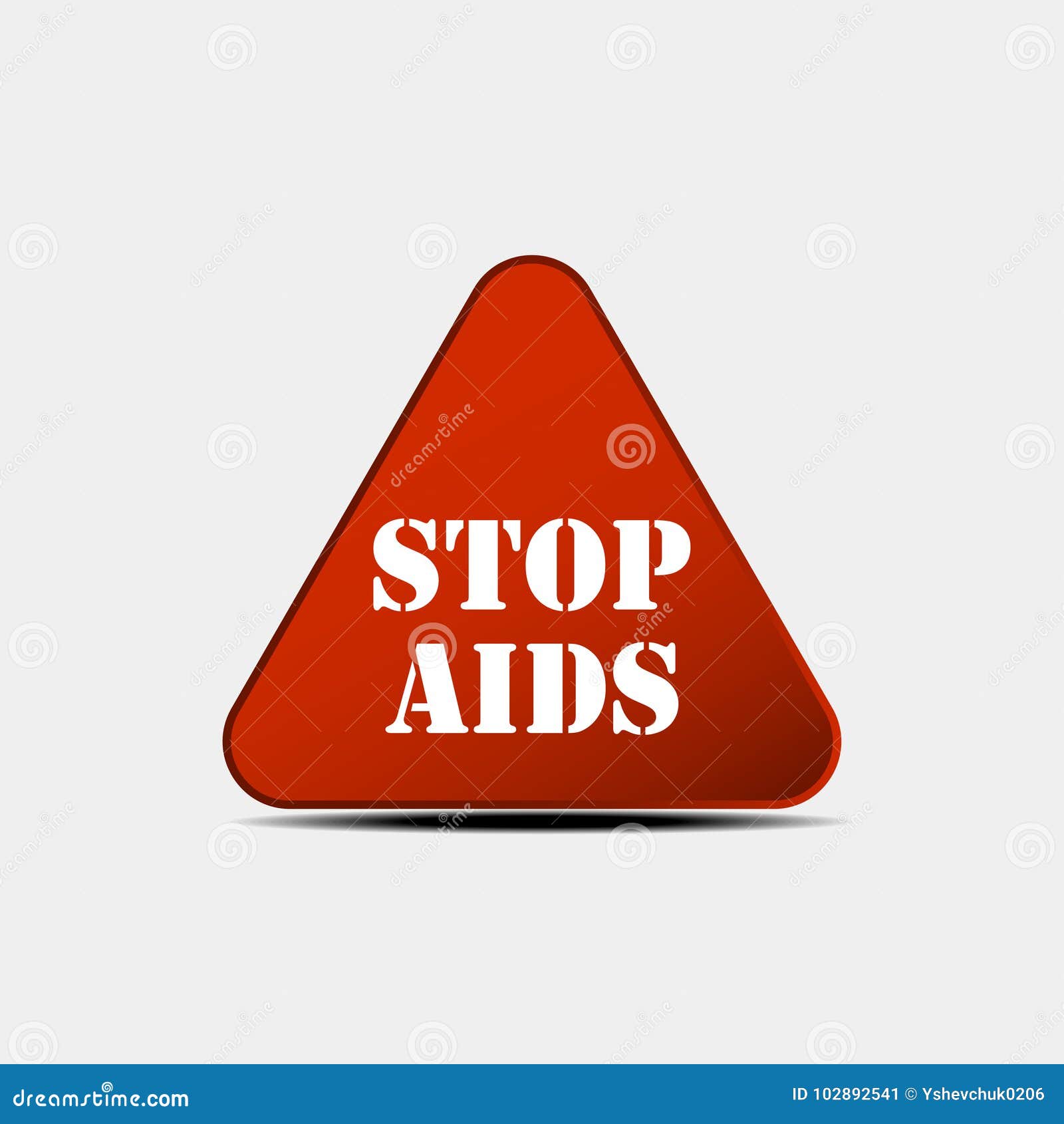Stop Aids Icon on a Grey Background. Vector Illustration Stock Vector ...