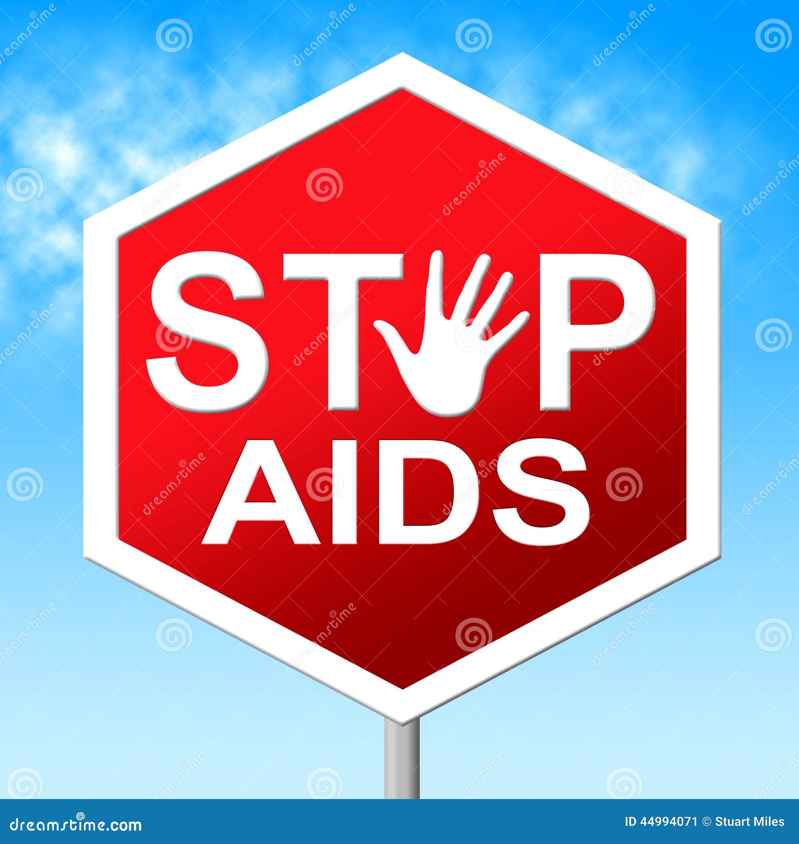 Stop Aids Indicates Acquired Immunodeficiency Syndrome and Caution ...