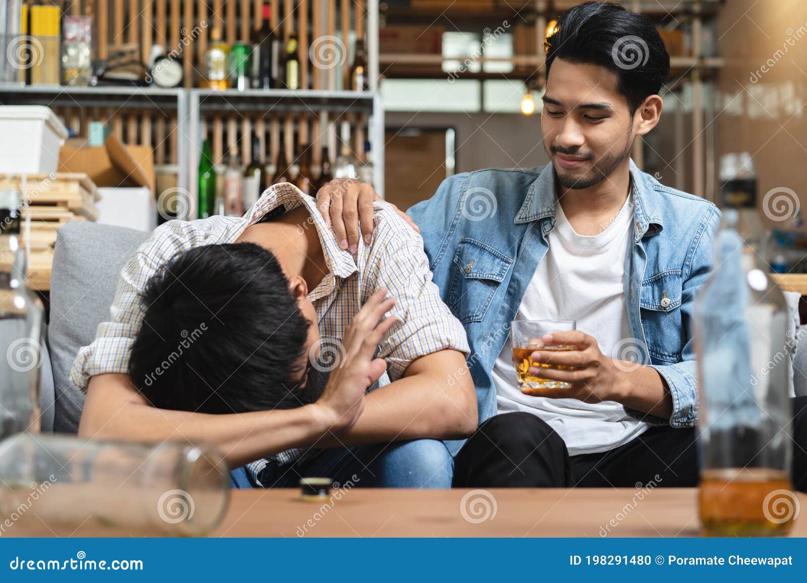 Stop Alcohol Concept. Person Refuse To Drink Alcohol Stock Photo ...