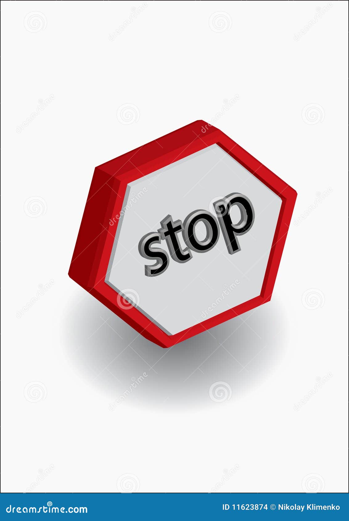 Stop alert stock vector. Illustration of brake, sign - 11623874