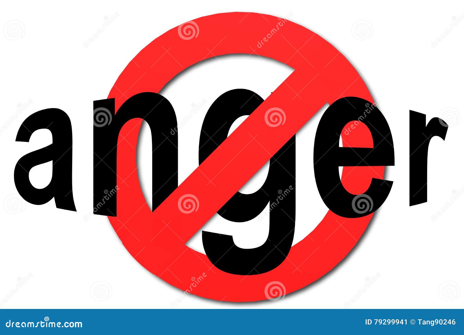 Stop anger sign in red stock illustration. Illustration of bully - 79299941