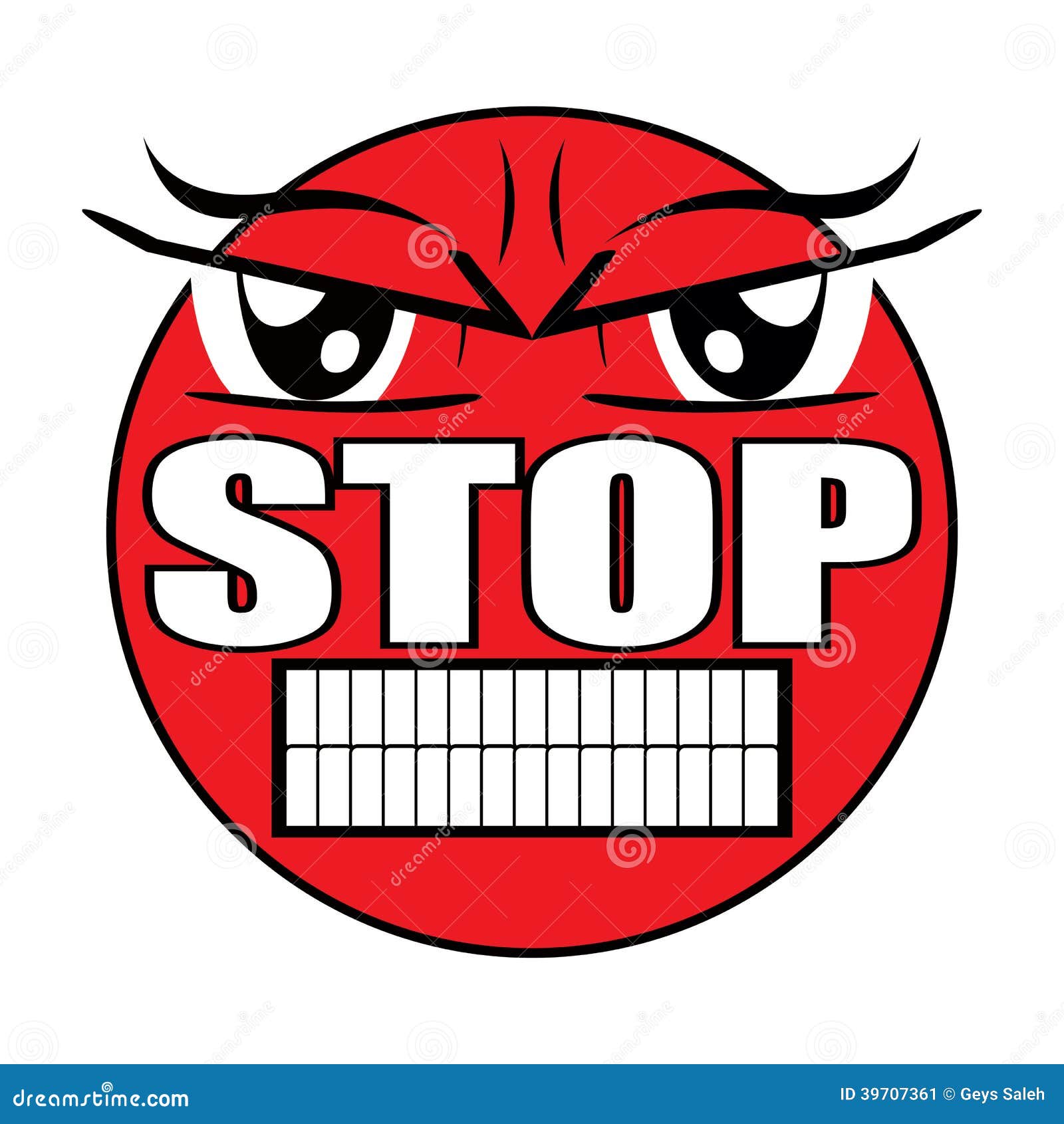 Stop stock vector. Illustration of vector, sign, angry - 39707361
