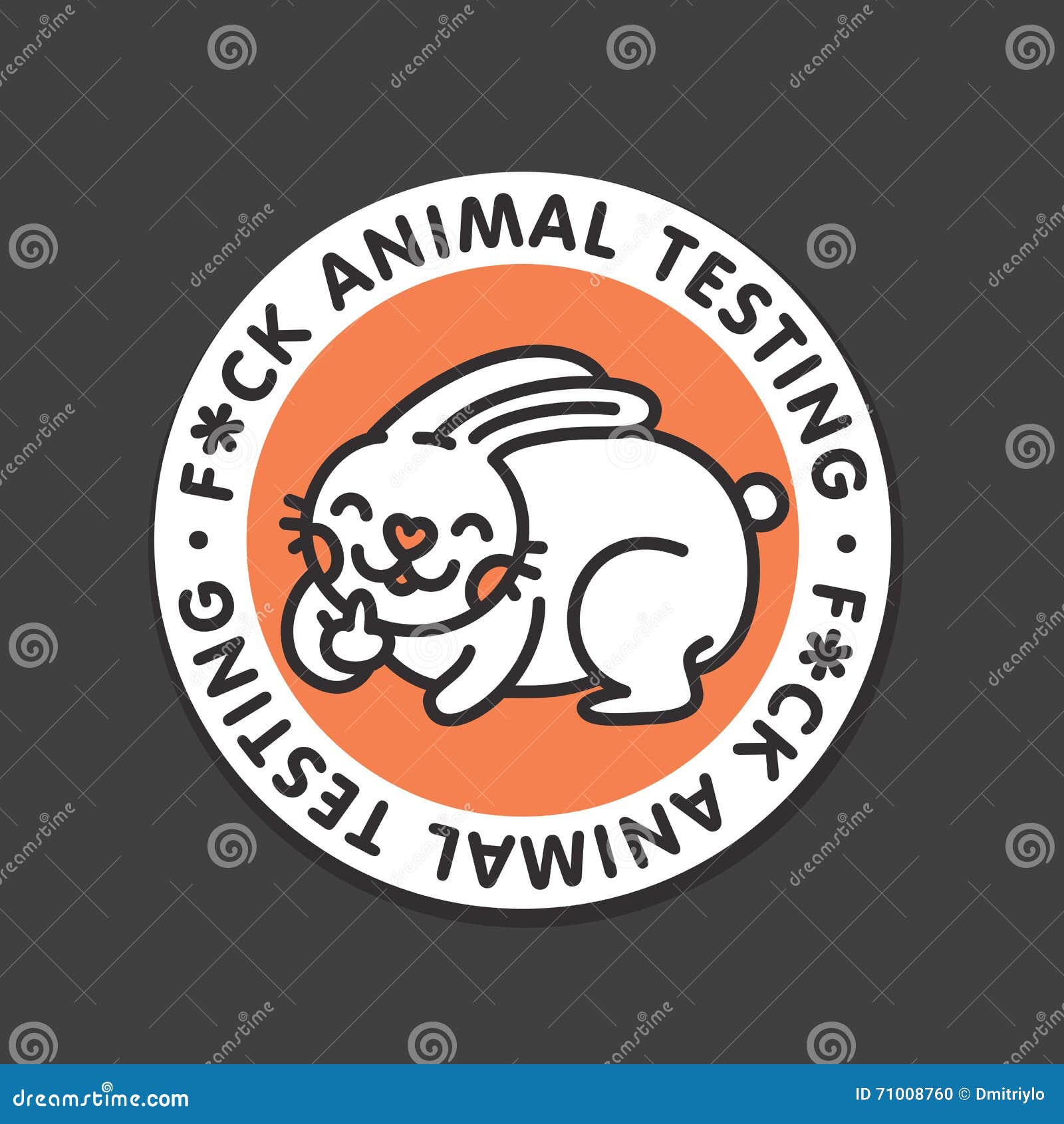 Stop Animal Testing Vector Sticker Illustration Stock Vector ...