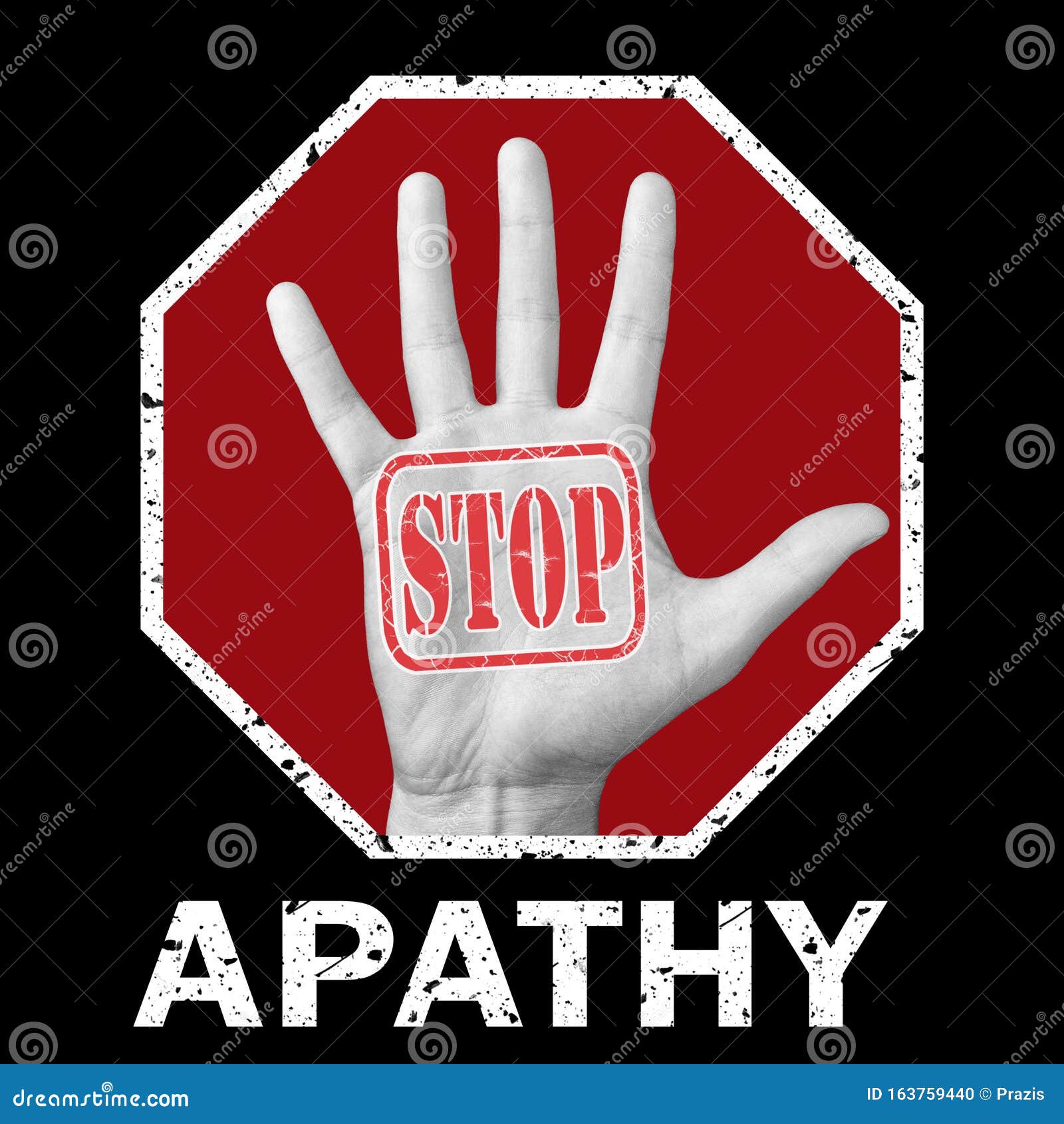 Stop Apathy Conceptual Illustration. Global Social Problem Stock Photo ...