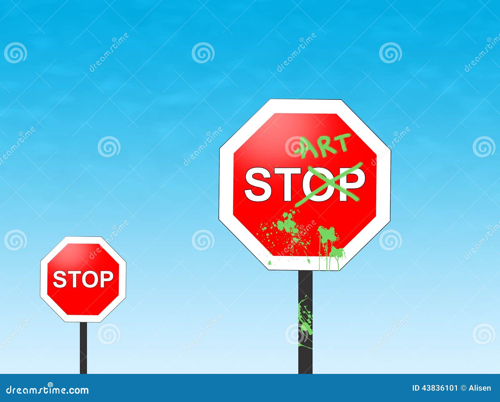 Stop-art stock illustration. Illustration of alert, value - 43836101