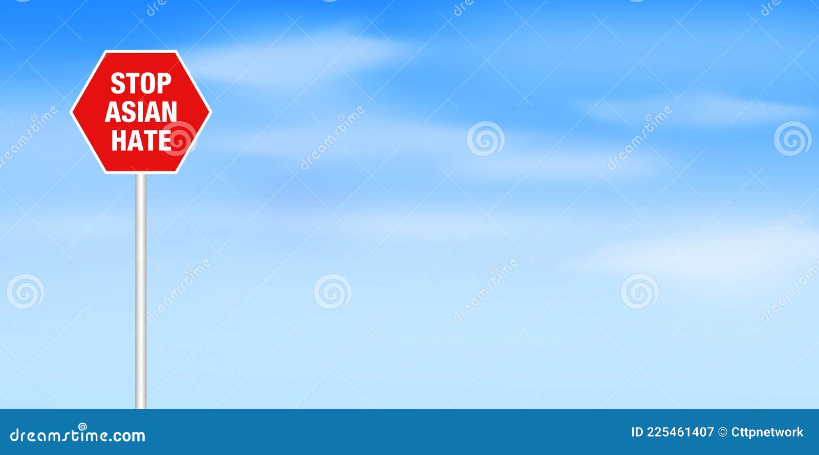 Stop Asian Hate Background Written Text on a Signboard at the Road Side ...