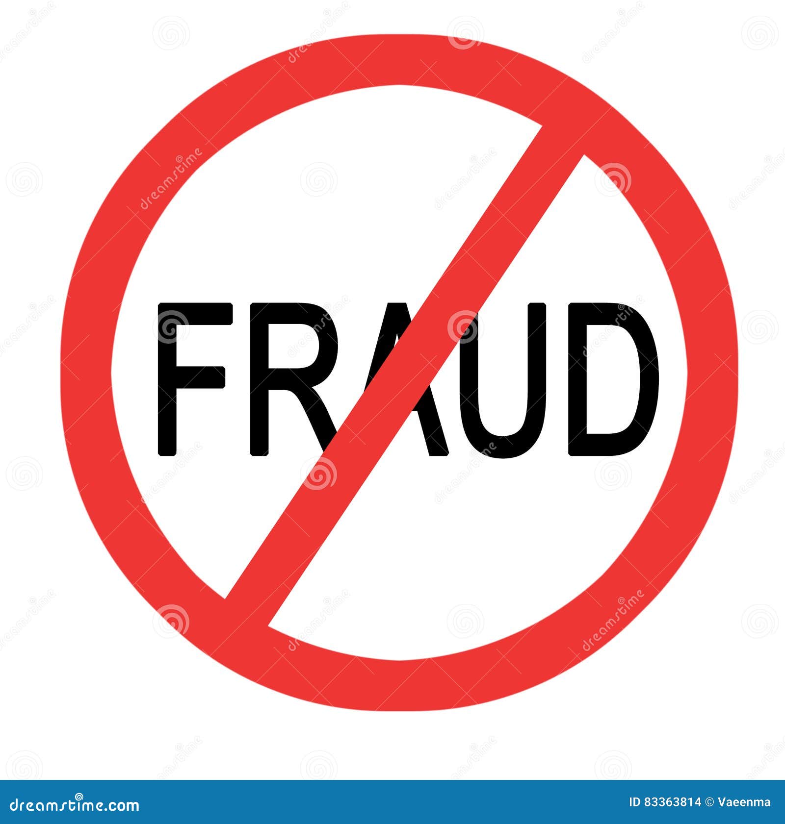 Stop fraud sign stock illustration. Illustration of fraud - 83363814