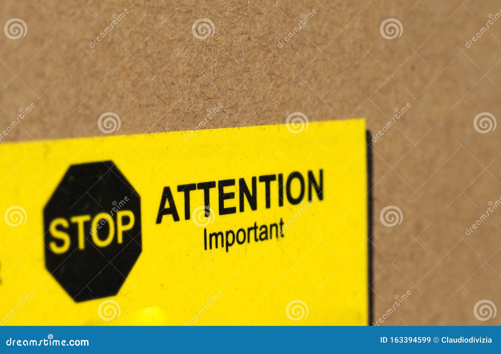 Red Stop Attention Warning Sign On Pole In Quarries And Open Diggings ...