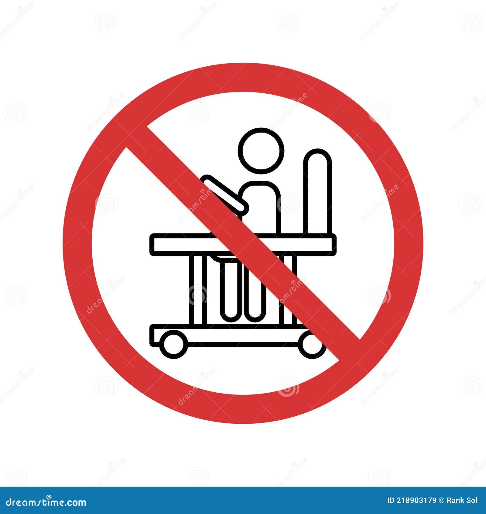 Stop Kid. Ban Baby. Childfree Symbol. Red Prohibitory Road Sign Cartoon ...