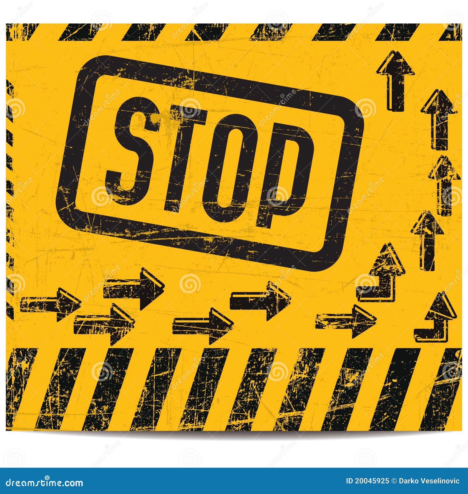 Stop banner stock vector. Illustration of banner, background - 20045925