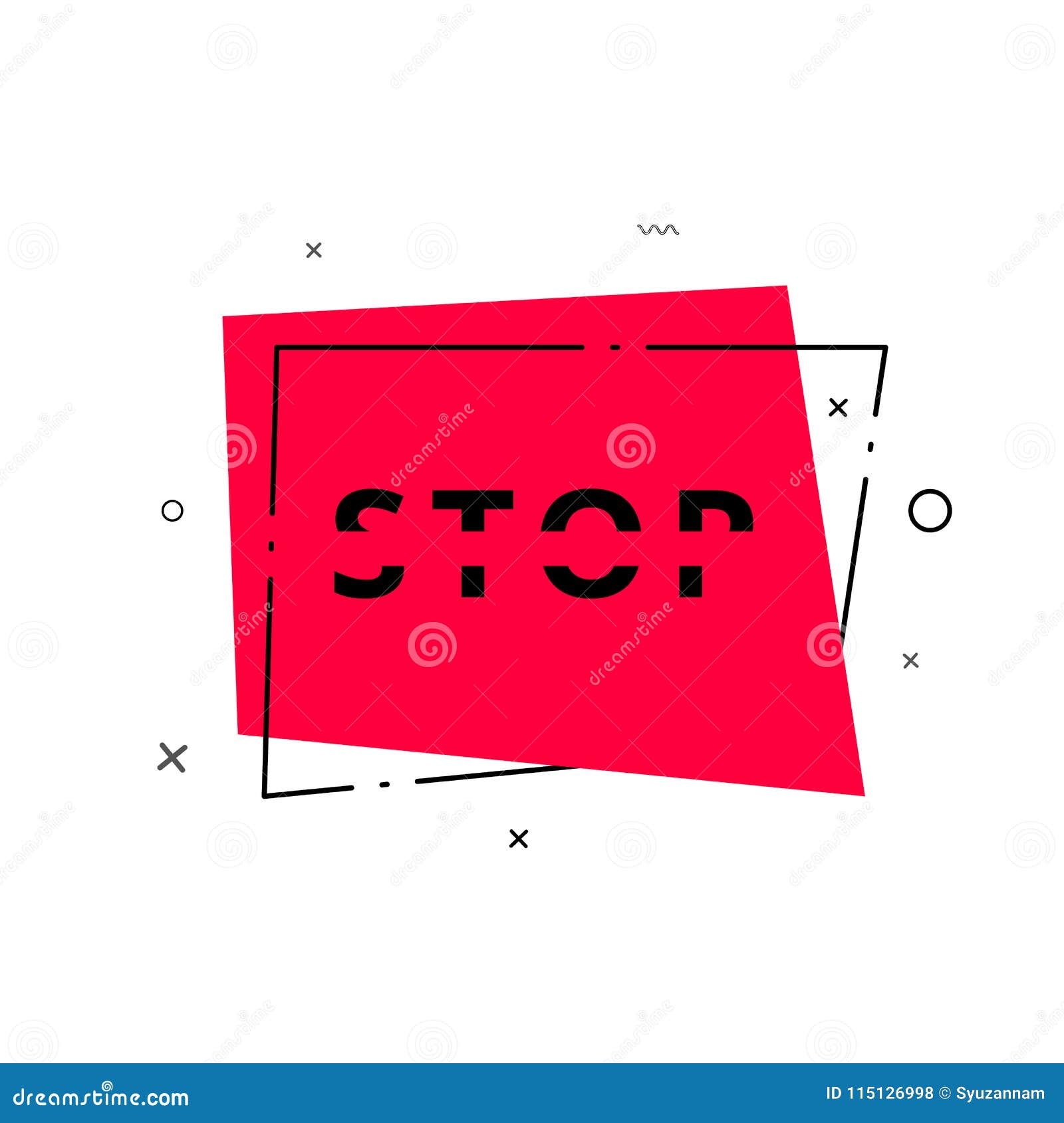 Stop Banner. Vector Illustration. Stock Vector - Illustration of ...