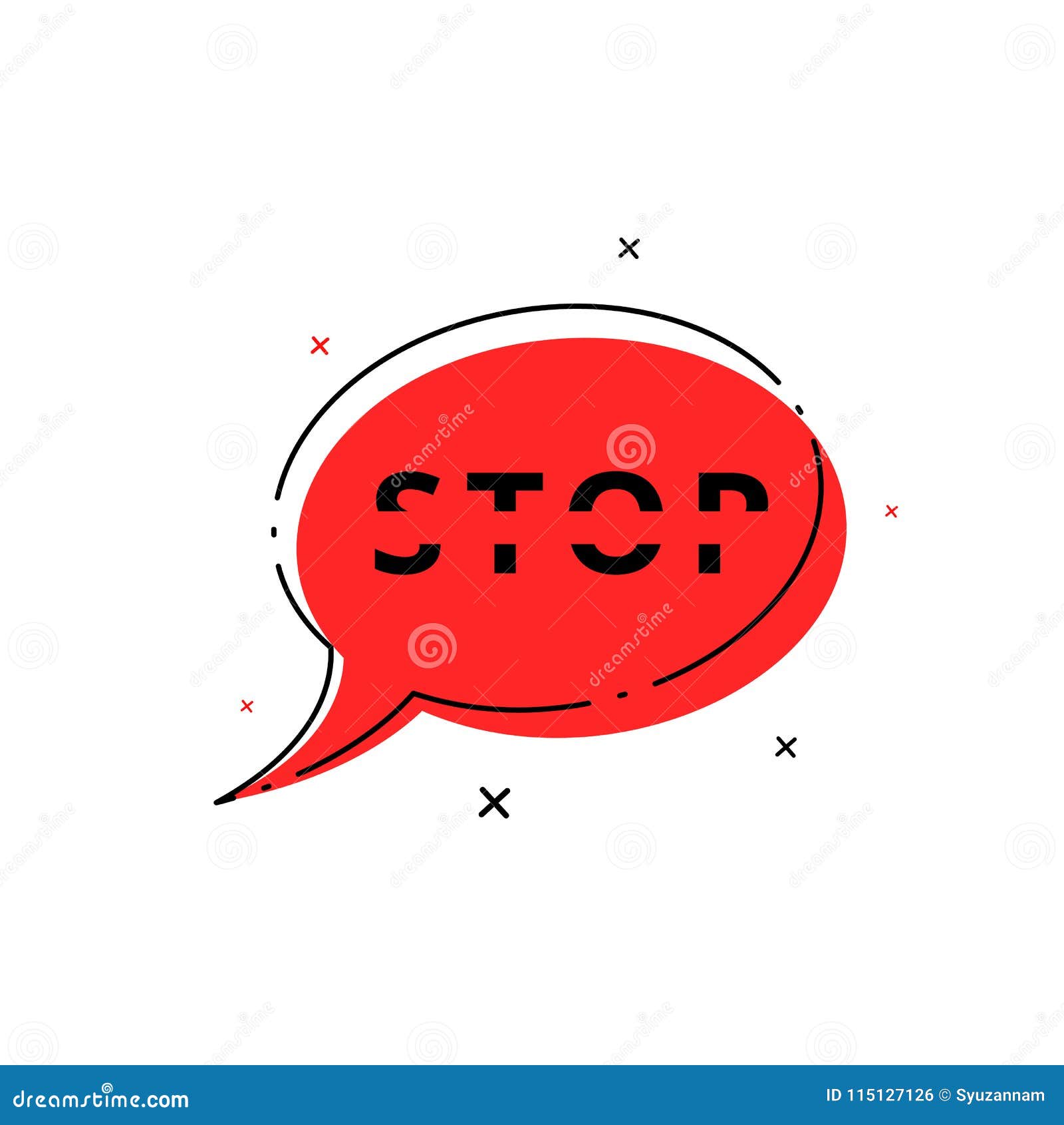 Stop Banner. Vector Illustration. Stock Vector - Illustration of shape ...