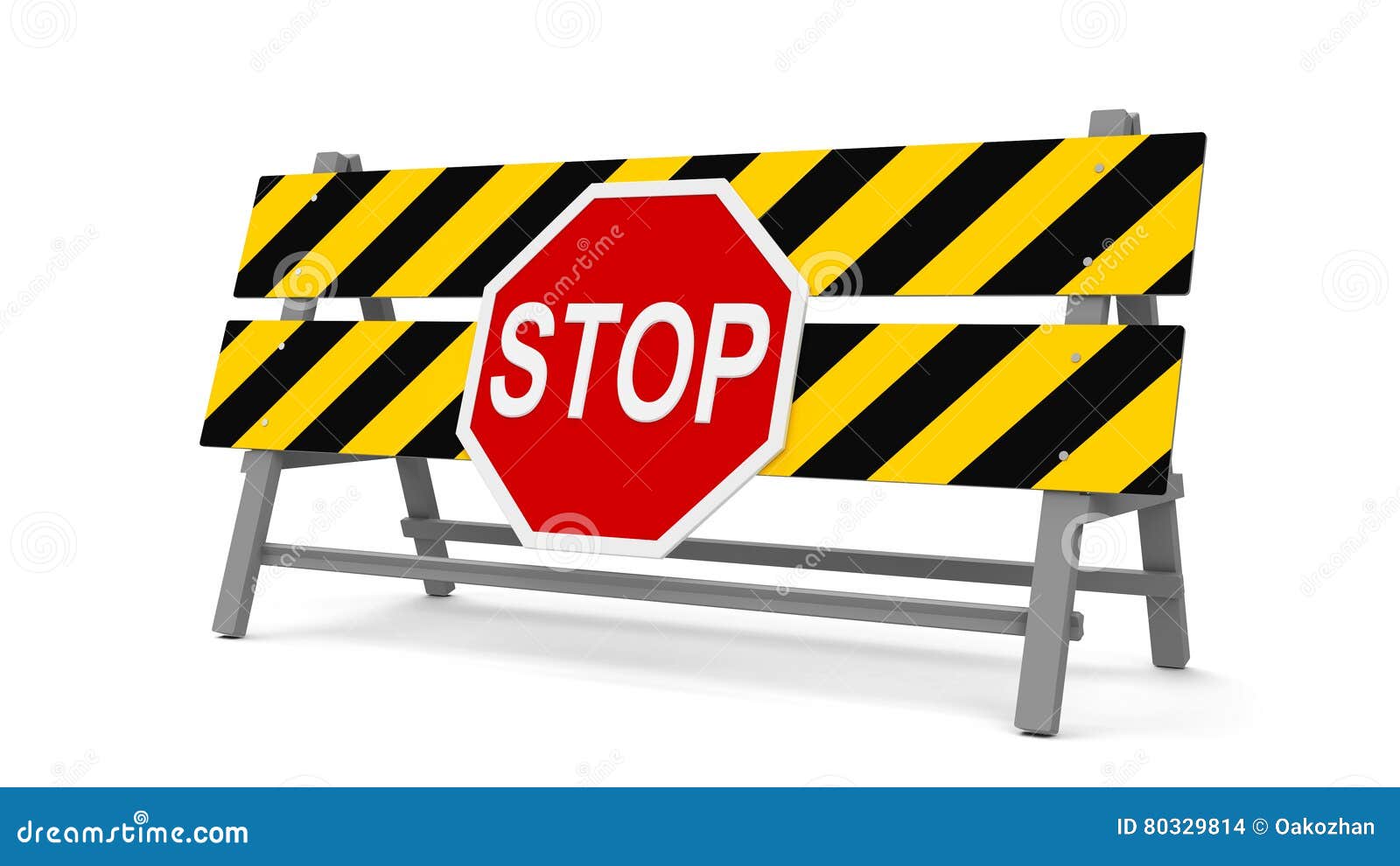 Stop barrier 3 stock illustration. Illustration of background - 80329814