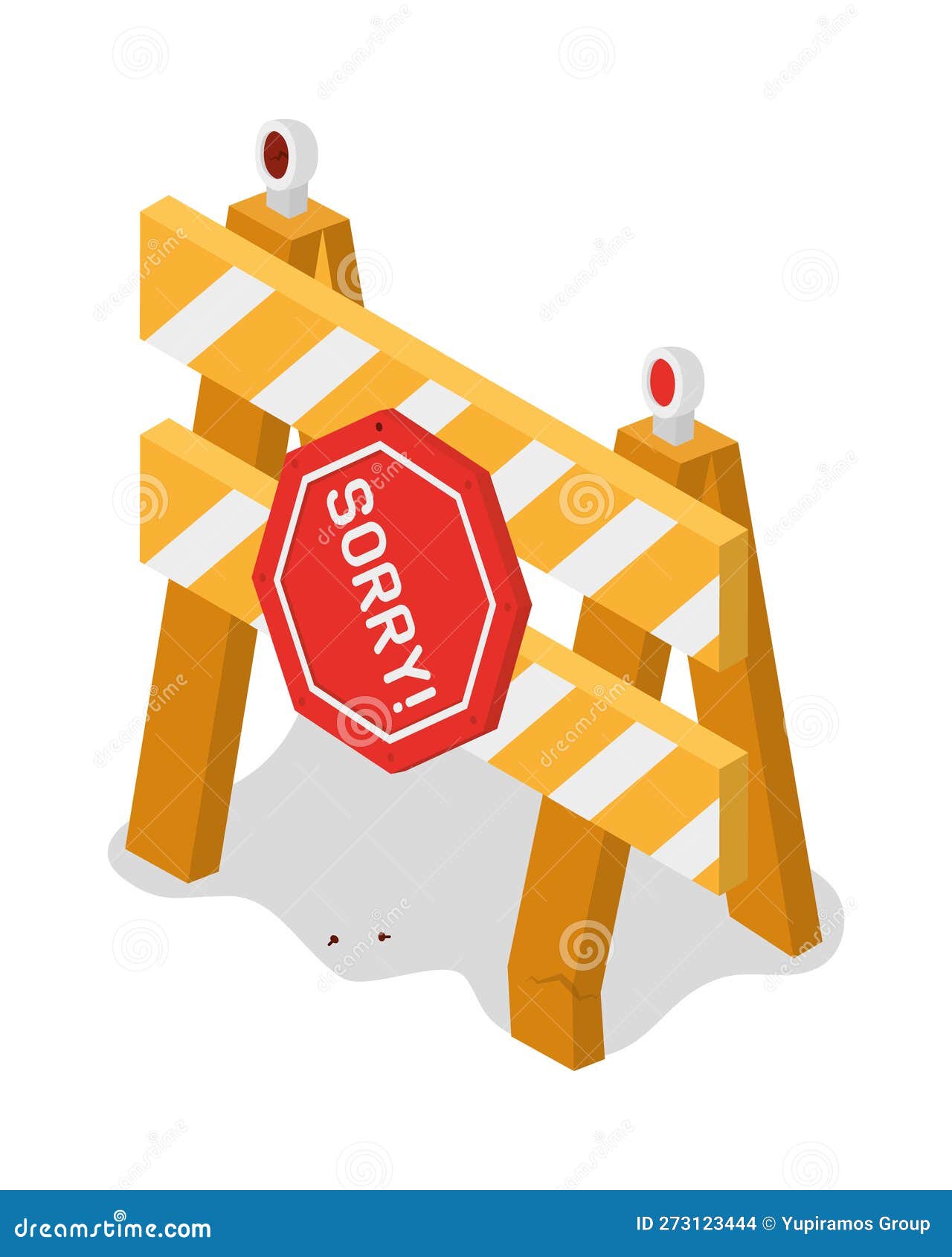 Stop barrier design stock vector. Illustration of attention - 273123444