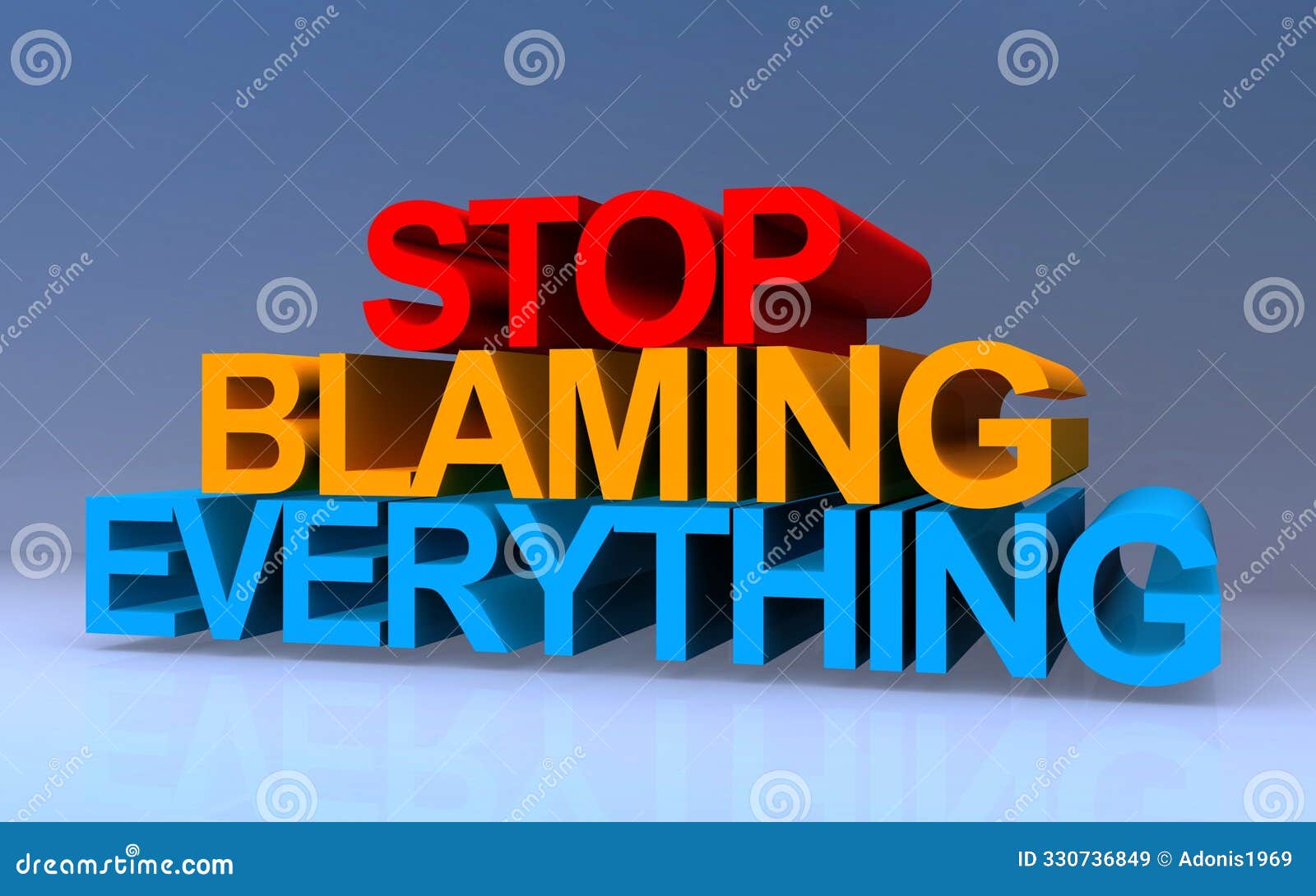 Stop Blaming Everything on Blue Stock Illustration - Illustration of ...