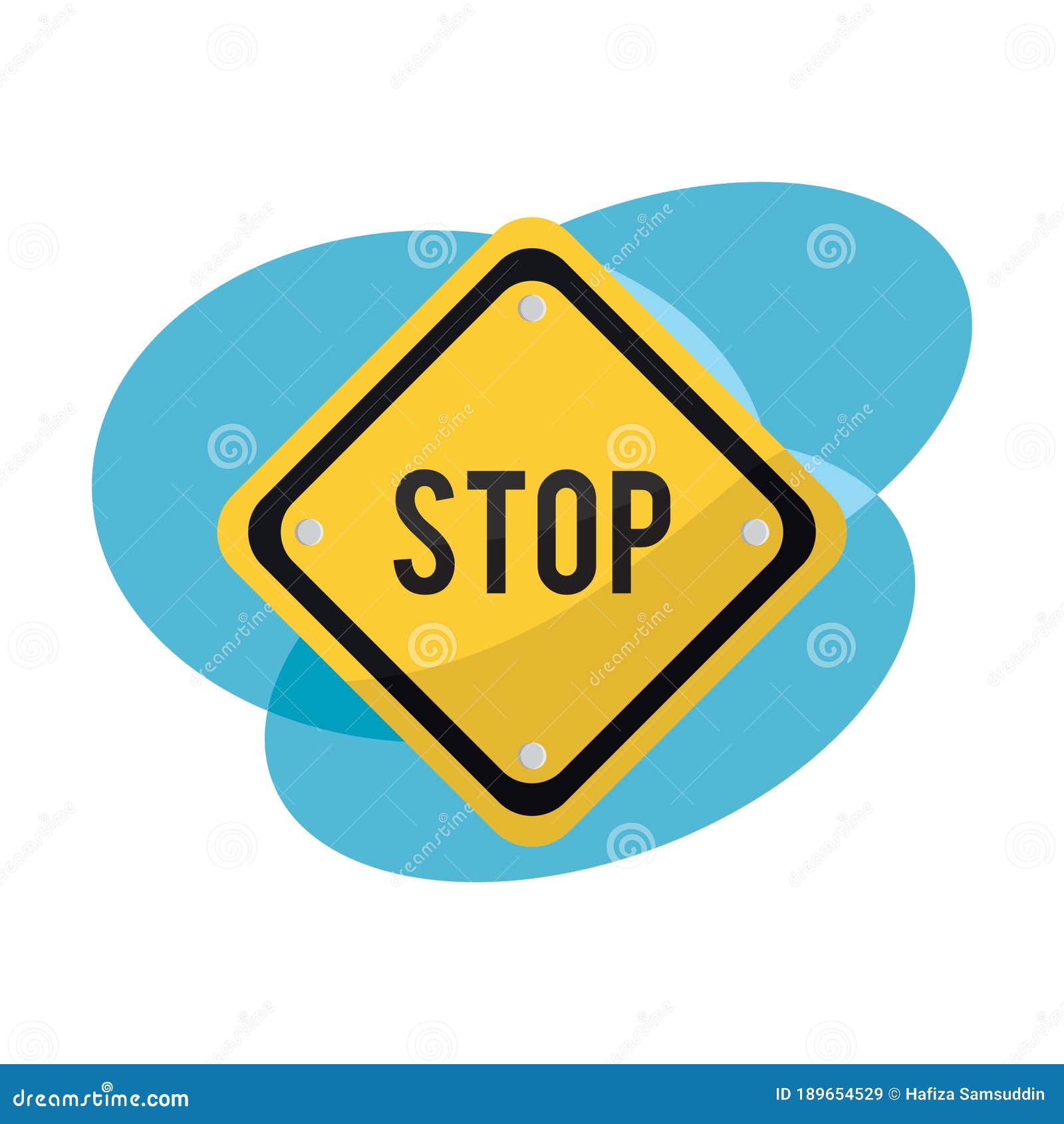 Stop Board. Vector Illustration Decorative Design Stock Vector ...